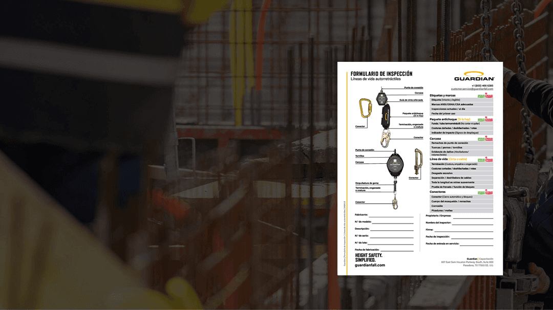 Formulario de Inspección de Líneas de Vida Autorretráctiles